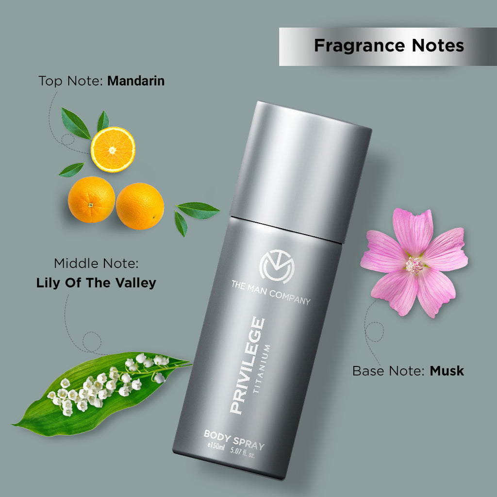 Body Spray | Privilege Titanium | The Man Company