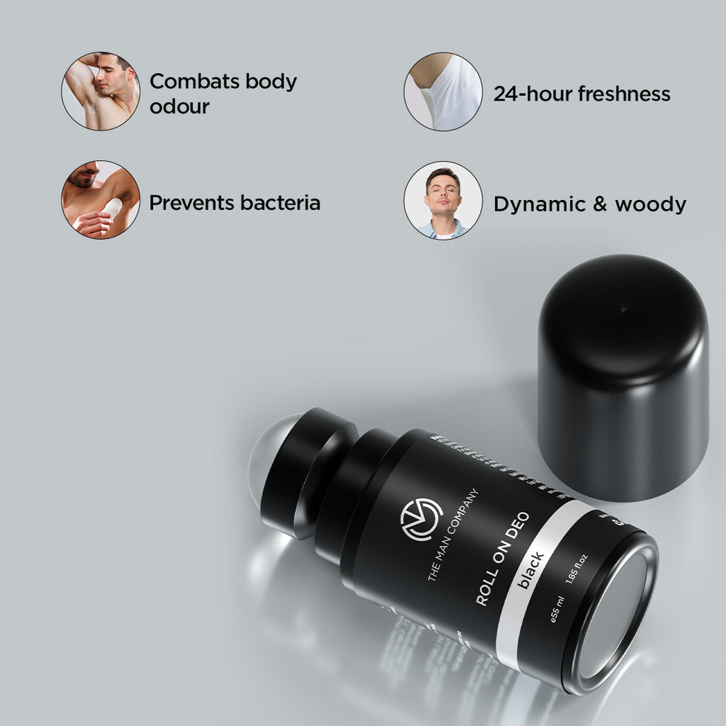 Buy Black Roll-On Deo Online for Men | The Man Company