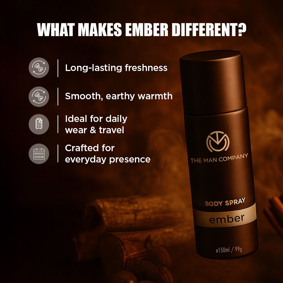 Body Spray - Ember | The Man Company