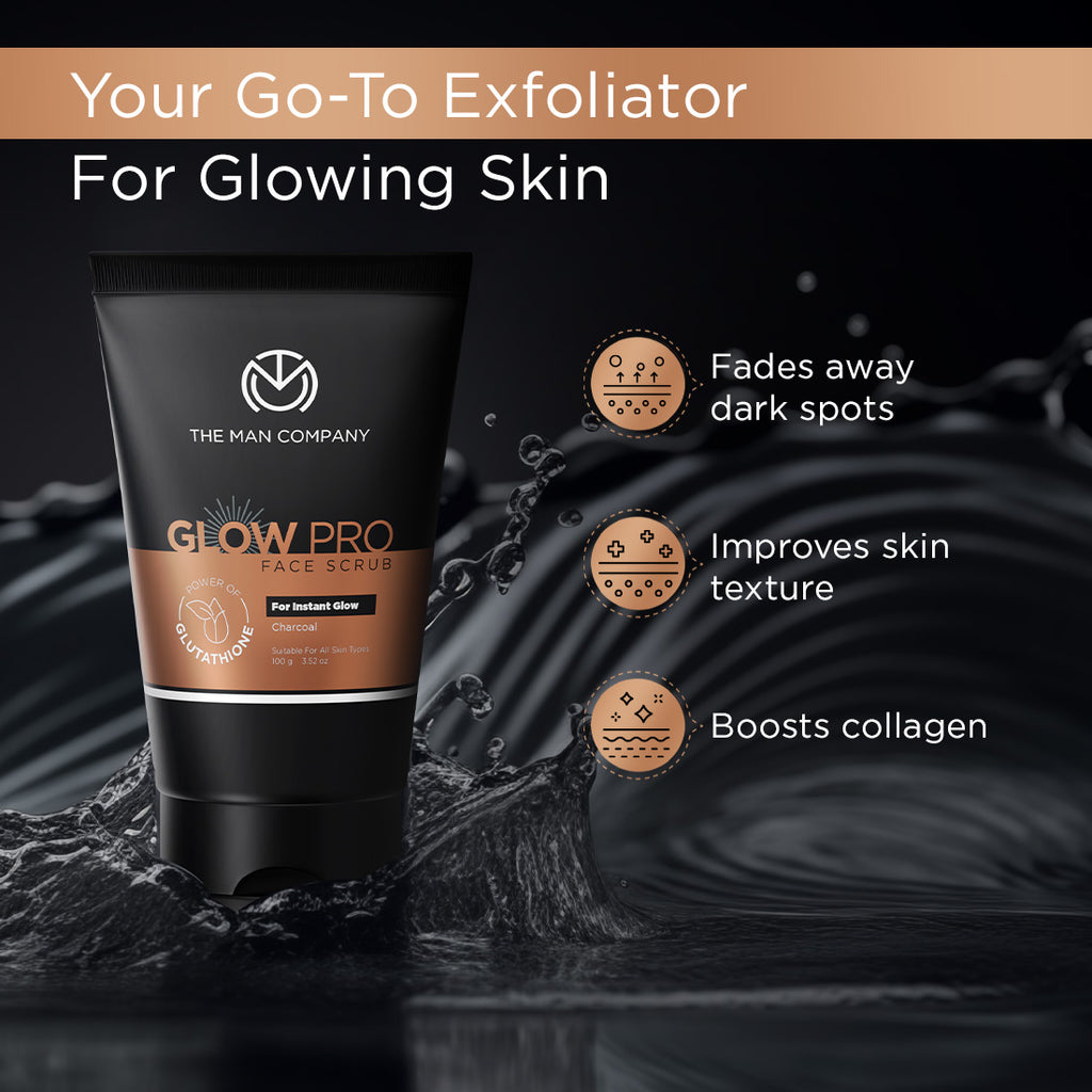 Buy Glow Pro Face Scrub for Salon like Cleanse | The Man Company