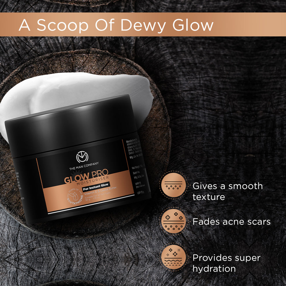 Buy Glow Pro Moisturiser for Dewy Glow | The Man Company