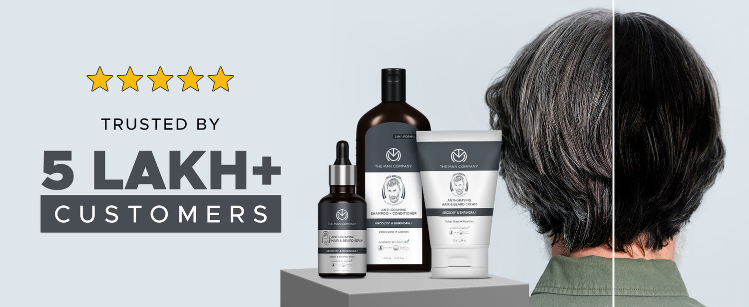 Fight Premature Greying with The Man Company's Grey Hair Remedy Kit
