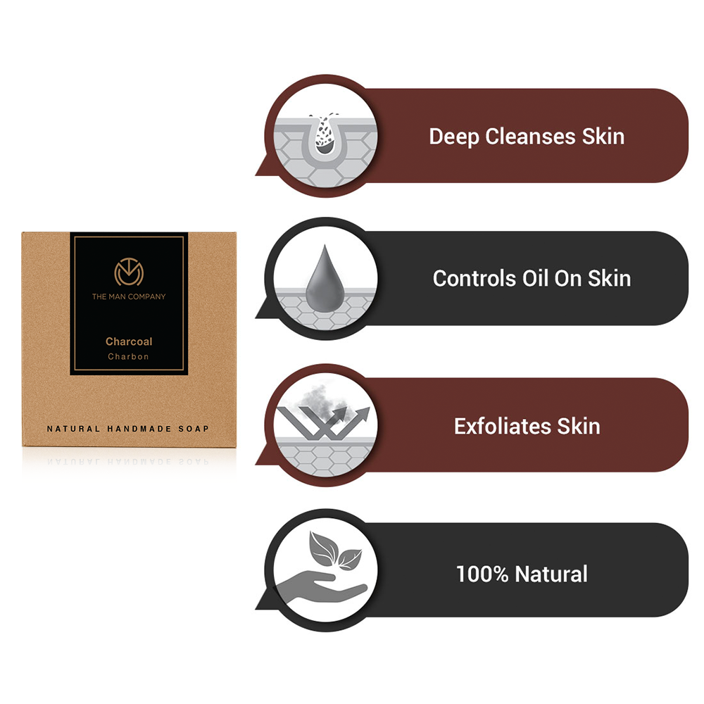 Buy Multi Pack of Charcoal Soap Bar Online for Men – The Man Company